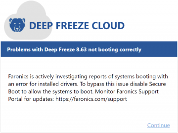 冰点还原 Deep Freeze 8.63 无法正确启动的问题 - 冰点还原精灵官方网站_Deep Freeze冰点系统还原软件